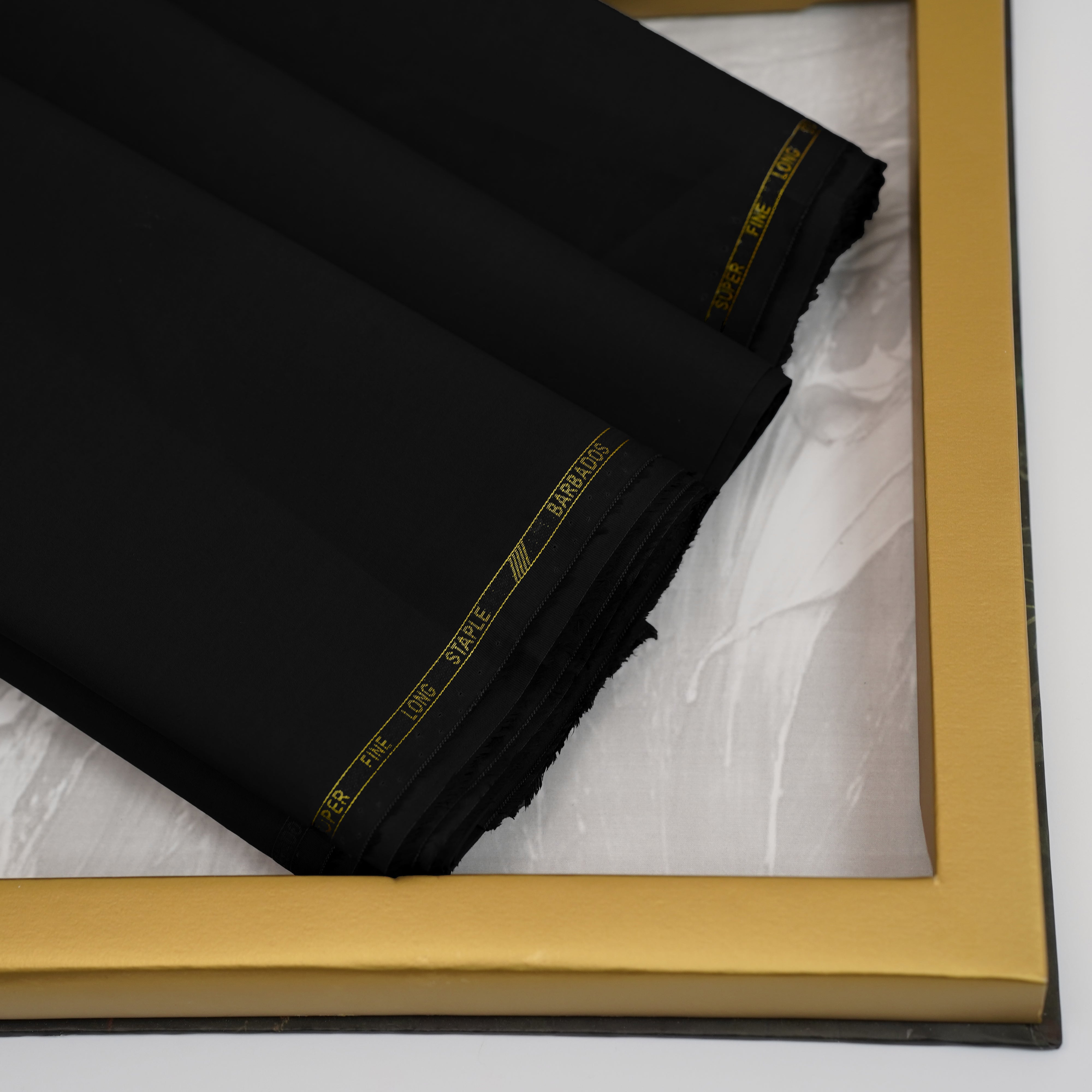 Barbados Black Pima Cotton Fabric | Meem Seen Fabrics
