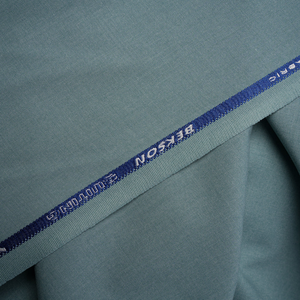 Bekson Dusty Teal Self Design | Meem Seen Fabrics